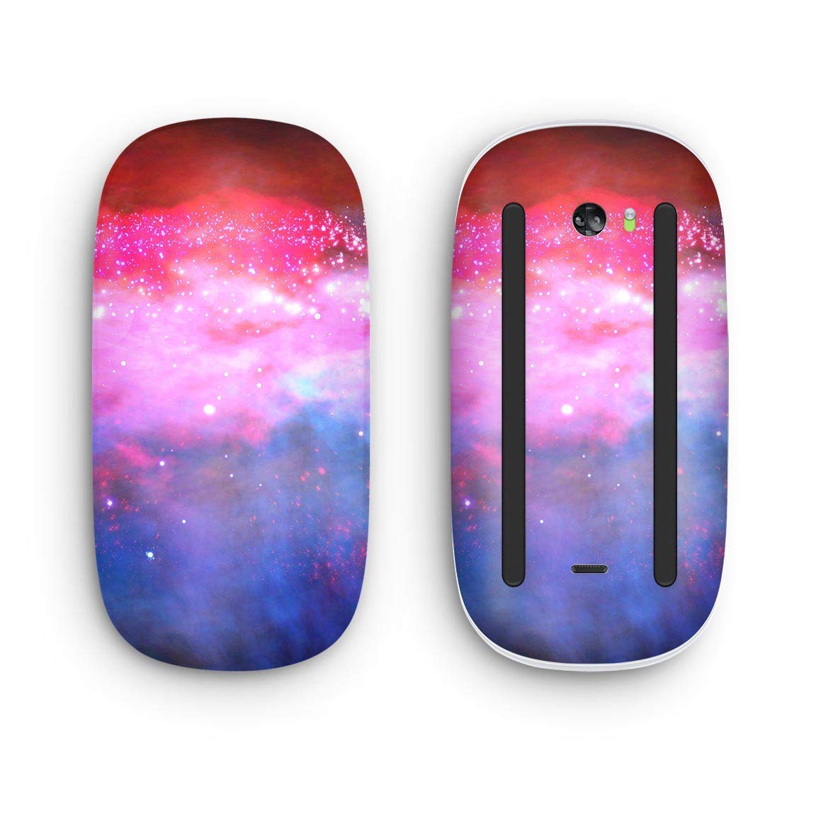 Design Skinz Vivid Pink and Blue Space Vinyl Decal Compatible with The Apple Magic Mouse 2 (Wireless, Rechargable) with Multi-Touch Surface