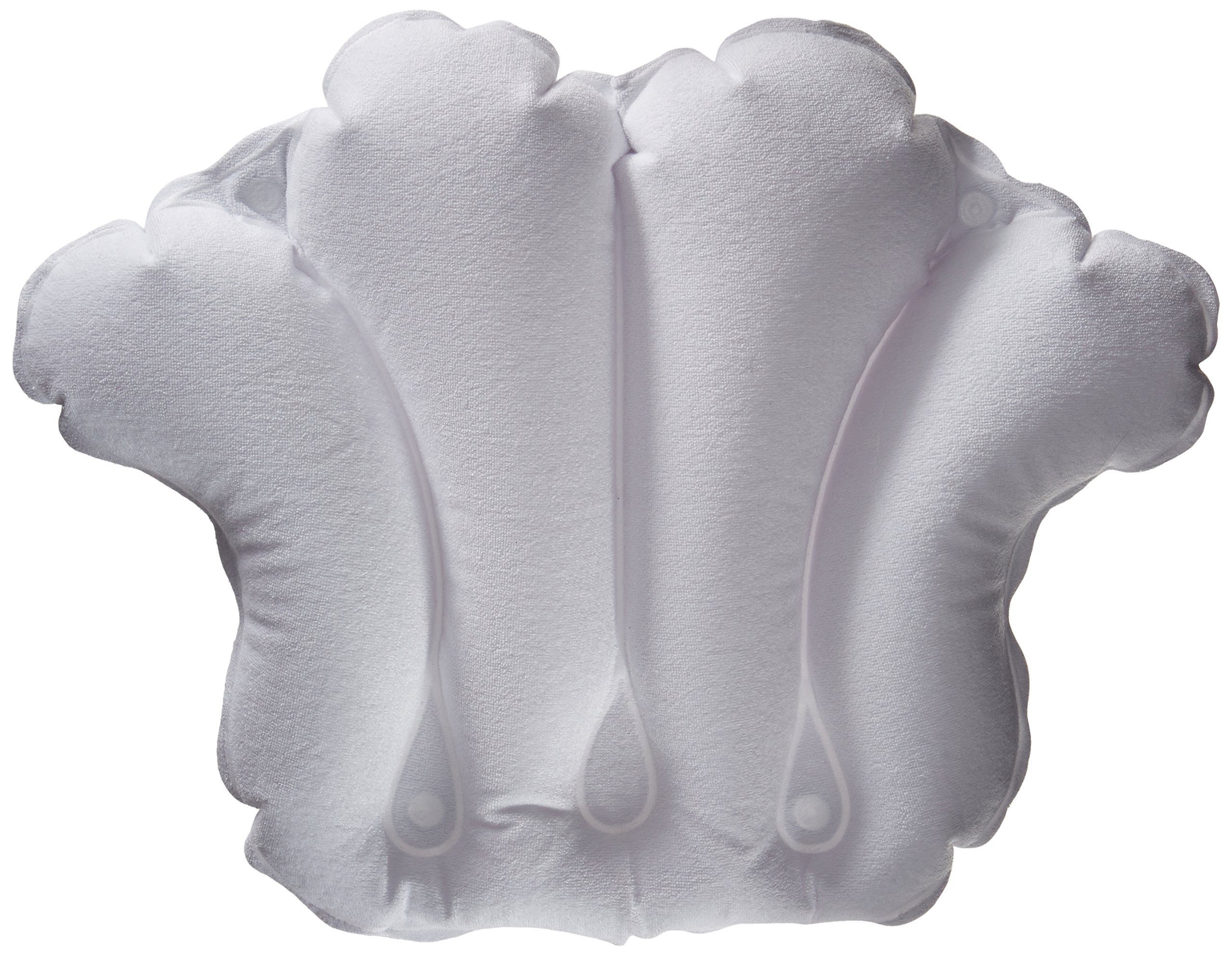 Aquasentials Inflatable Bath Pillow - Terry Cloth (White)