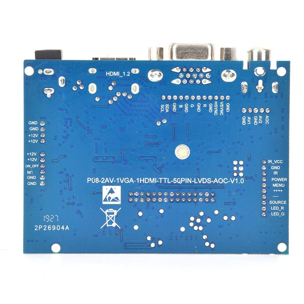 LCD Driver Board, Universal 40 Pins 9V-24V HDMI VGA 2AV Input LCD Controller Board, for AT070TN92 LED Panel AT065TN14