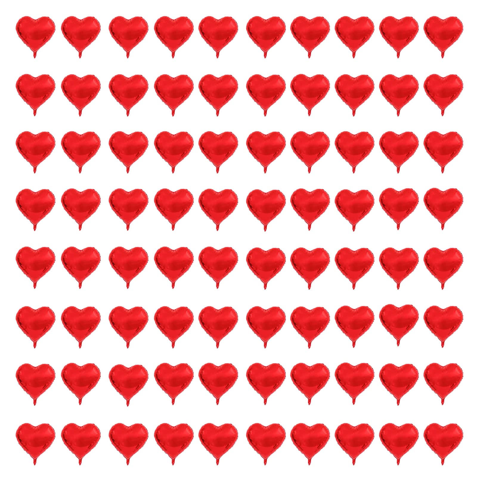 80 Pcs 5 inch Mini Red Heart Foil Balloon for Graduation Wedding Bridal Shower Anniversary Valentines Day Engagement Marriage Party Decorations Supplies