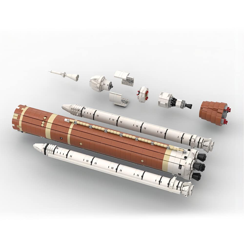 2786 Pieces SLS Block 1B Cargo Rocket Building Kit, NA SA Saturn V Rocket Ship Toy Set, Space Launch System Space Shuttle-Derived Launch Vehicle Block 1B Cargo Rocket Model Building Blocks, New 2023