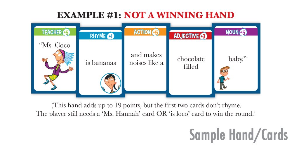 All Things Equal, Inc. Miss Bernard is a Wild Card- The My Weird School Game, Easy to Follow Rules, Educational, 2 to 4 Players, for Ages 6 to 10, Blue, White