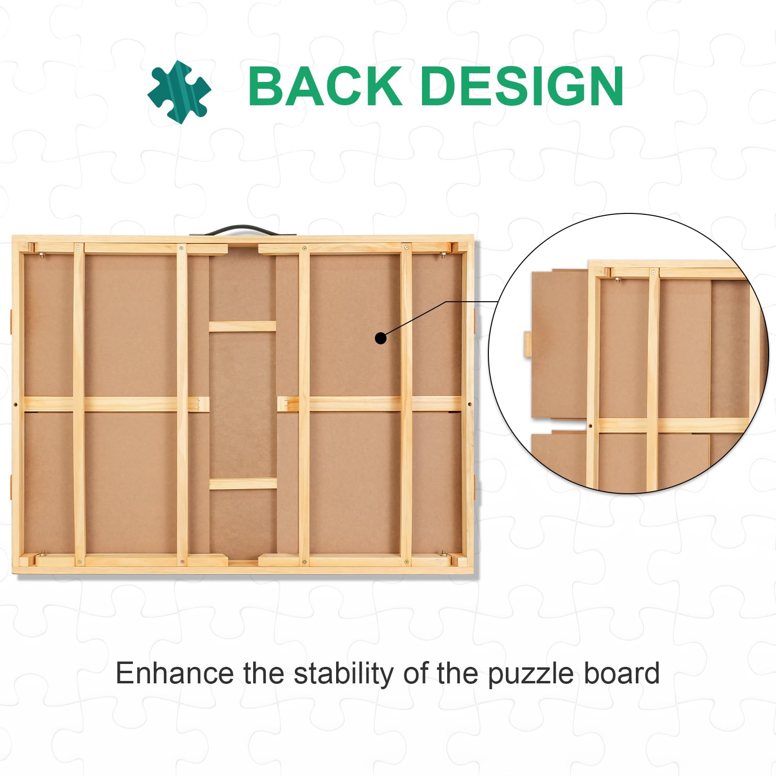 ALL4JIG 1000PCS Adjustable Jigsaw Puzzle Board with 4 Drawers & Cover| 3-Tilting-Angle Jigsaw Wooden Puzzle Table for Adults| 21'' X 29" Puzzle Easel|Portable Puzzle Table with Legs
