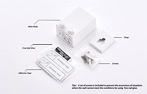 ELLO&ALLO Adhesive Retractable Clothesline with Adjustable Stainless Steel Rope String Hotel Indoor Clothes Dryer, Wall Mounted Shower Drying Line for Bathroom, 13.8 Feets (White)