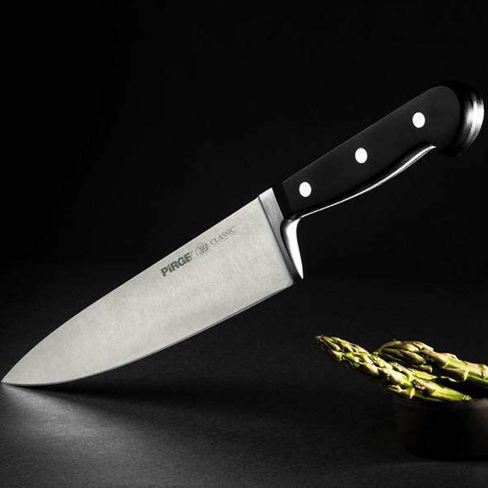 Pro Chef Knife 8 Inch Classic Black 8" Forged Stainless Steel Blade Kitchen Knife Chefs Knife For Cooking triple-riveted Ergonomic Handle Professional Cooking Knife Home Cook Restaurant Kitchen
