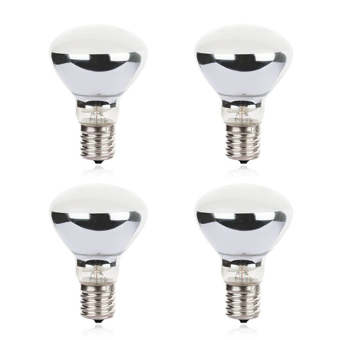 4 Pack R14 Reflector Incandescent Light Bulb, R14 25 Watt 120V Dimmable E17 Intermediate Base Frosted Reflector Light Bulb for Lava Lamps