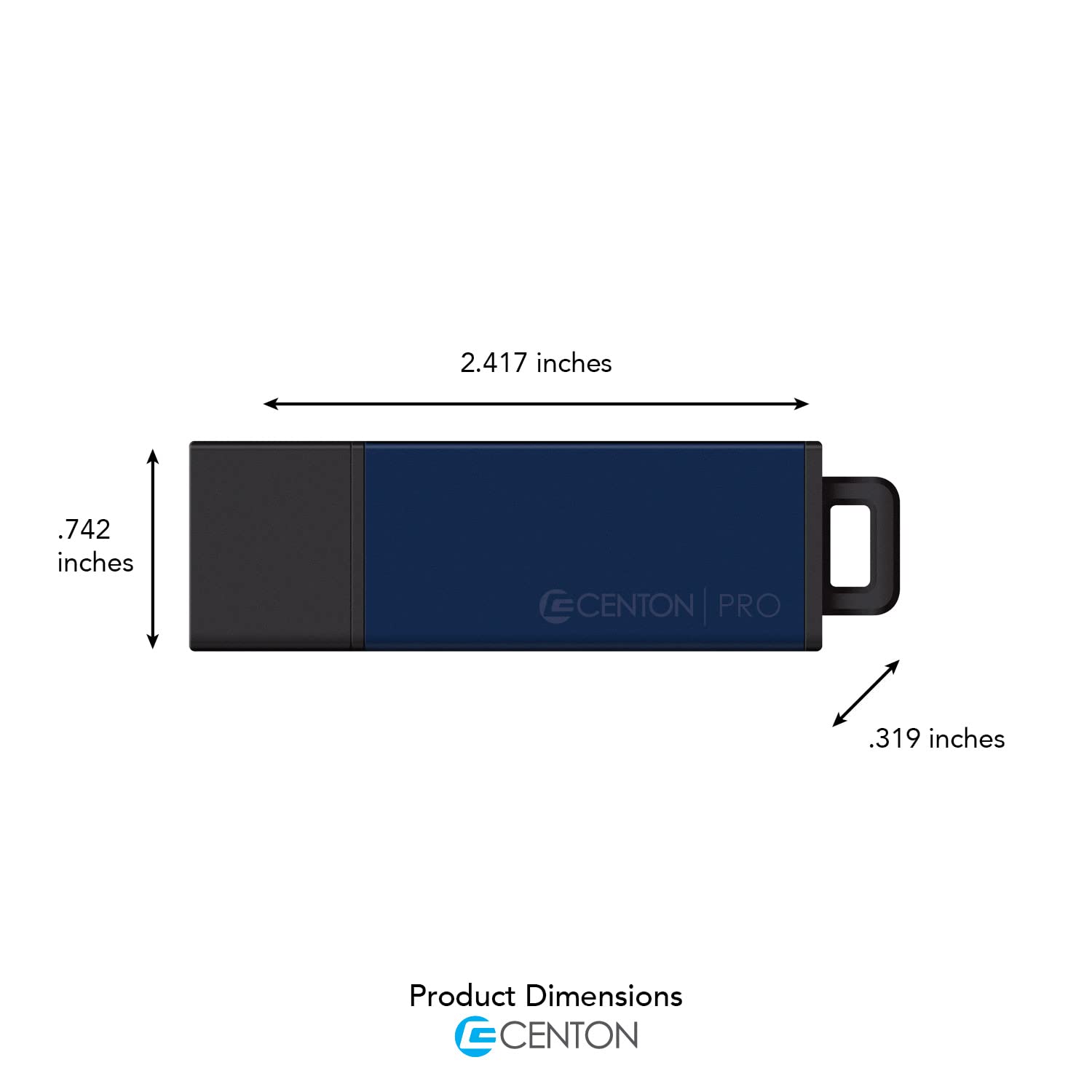 Centon Electronics DataStick Pro2 USB 2.0 Flash Drive, Portable USB Drive, Durable Casing, Versatile USB Stick, 16 GB Storage Capacity, Marble-Bubblegum