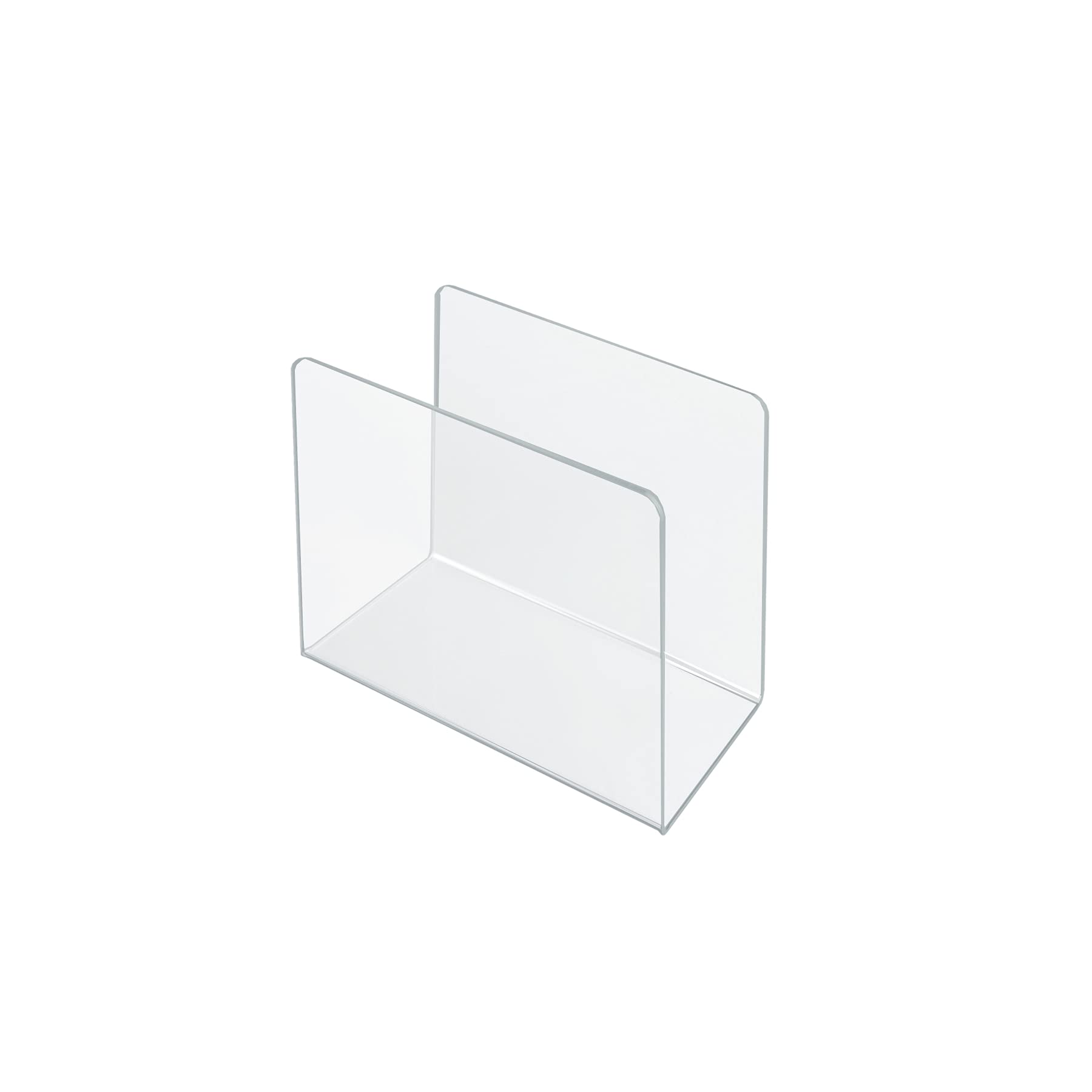 Azar Displays 255080 Small Standing File Holder/Sorter Desk Organizer, 4-Pack, Clear