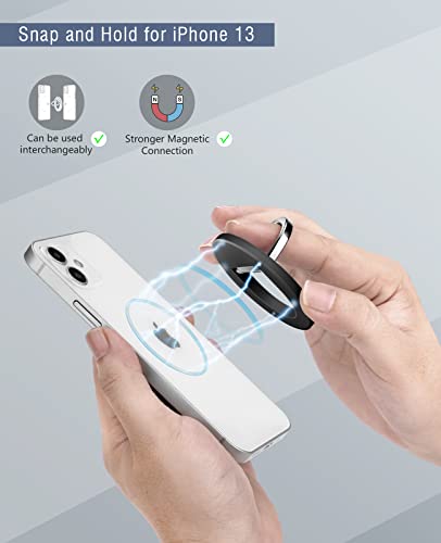 B-Land Magnetic Phone Ring Holder Compatible with MagSafe,Adjustable Finger Ring Grip, Removable for Wireless Charging,Only for iPhone 13, 13 Pro, 13 Mini, 13 Pro Max, 12, 12 Pro, 12 Mini,12 Pro Max