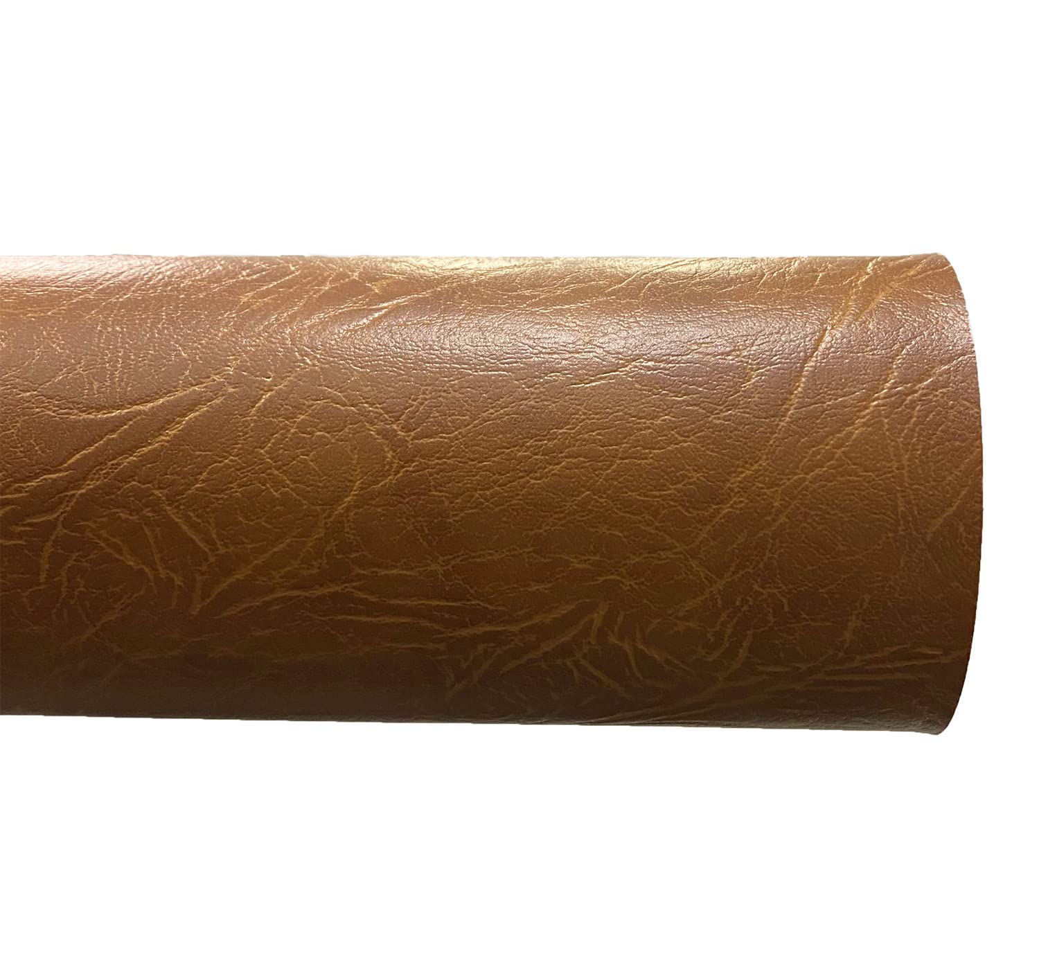 A-Express Grained Faux Leather Fabric - Synthetic Leather - 54" Wide by The Yard Vinyl Pleather PU Material - Upholstery Fabric for Car, DIY Craft Leatherette Sheets - 1/2 Yard 54" x 18" Light Brown