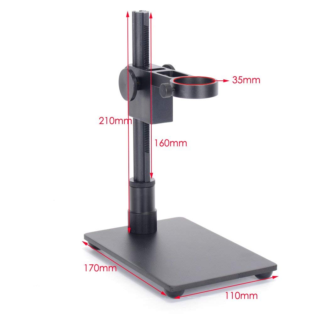 HAYEAR 34MP 2K 1080P 60FPS Full HD HDMI USB Electronic Digital Video Soldering Microscope Camera Magnifier +150X Zoom C-Mount Lens + Adjustable Illumination for Cell Phone PCB Repairing Portable