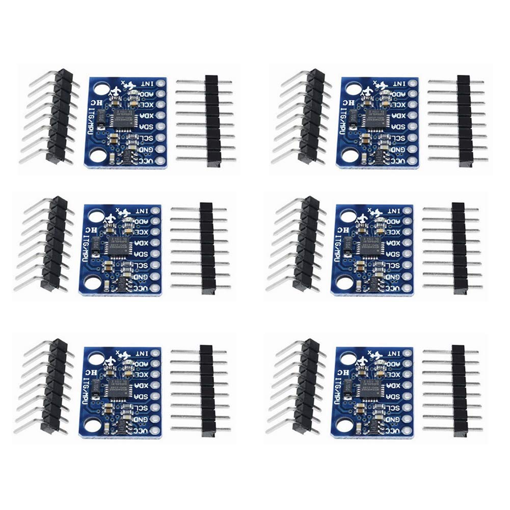 Treedix 6pcs MPU-6050 Module 3-axis Gyroscope 3-axis Acceleration Sensor Compatible with Arduino Raspberry Pi