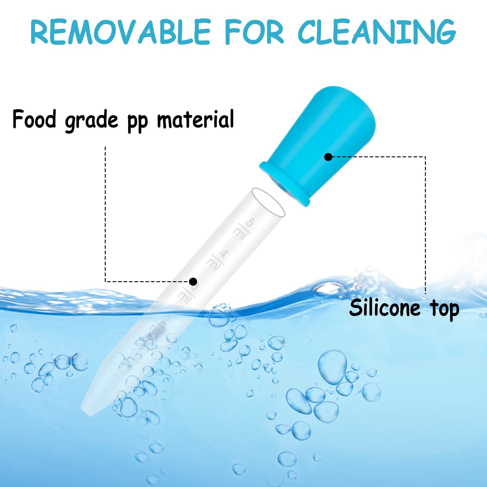 8 PCS Liquid Droppers, 5ml Pipettes Dropper Clear Medicine Dropper Silicone Pipettes Transfer Eyedropper with Bulb Tip for Crafts, Kitchen Gummy Making,Gelatin Maker,Industrial Science,Crafts Projects