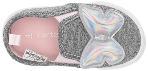 Carter's girls Jules Sneaker, Grey, 9 Toddler