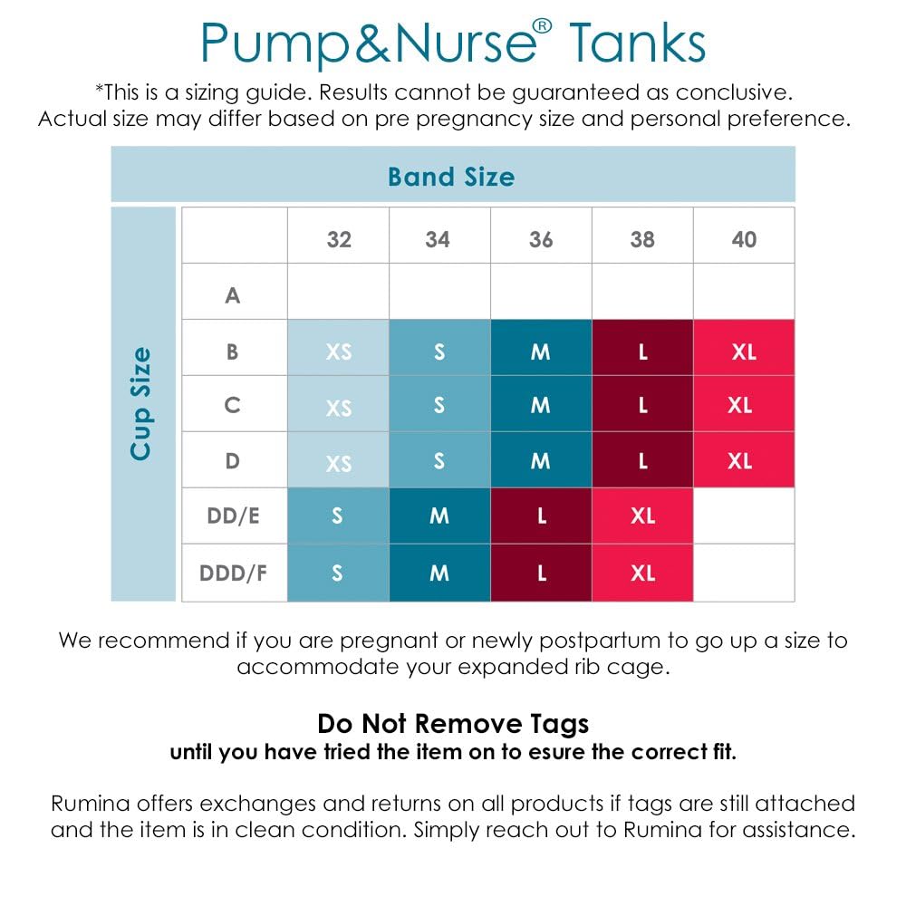 Essential Pump&Nurse Tank, All-in-one Hands-Free Pumping and Nursing Bra for All Breast Pumps - Dark Gray, L