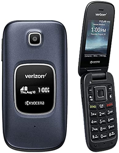 Kyocera Cadence LTE S2720 Flip phone 4G- Blue (Verizon Wireless Prepaid) Renewed