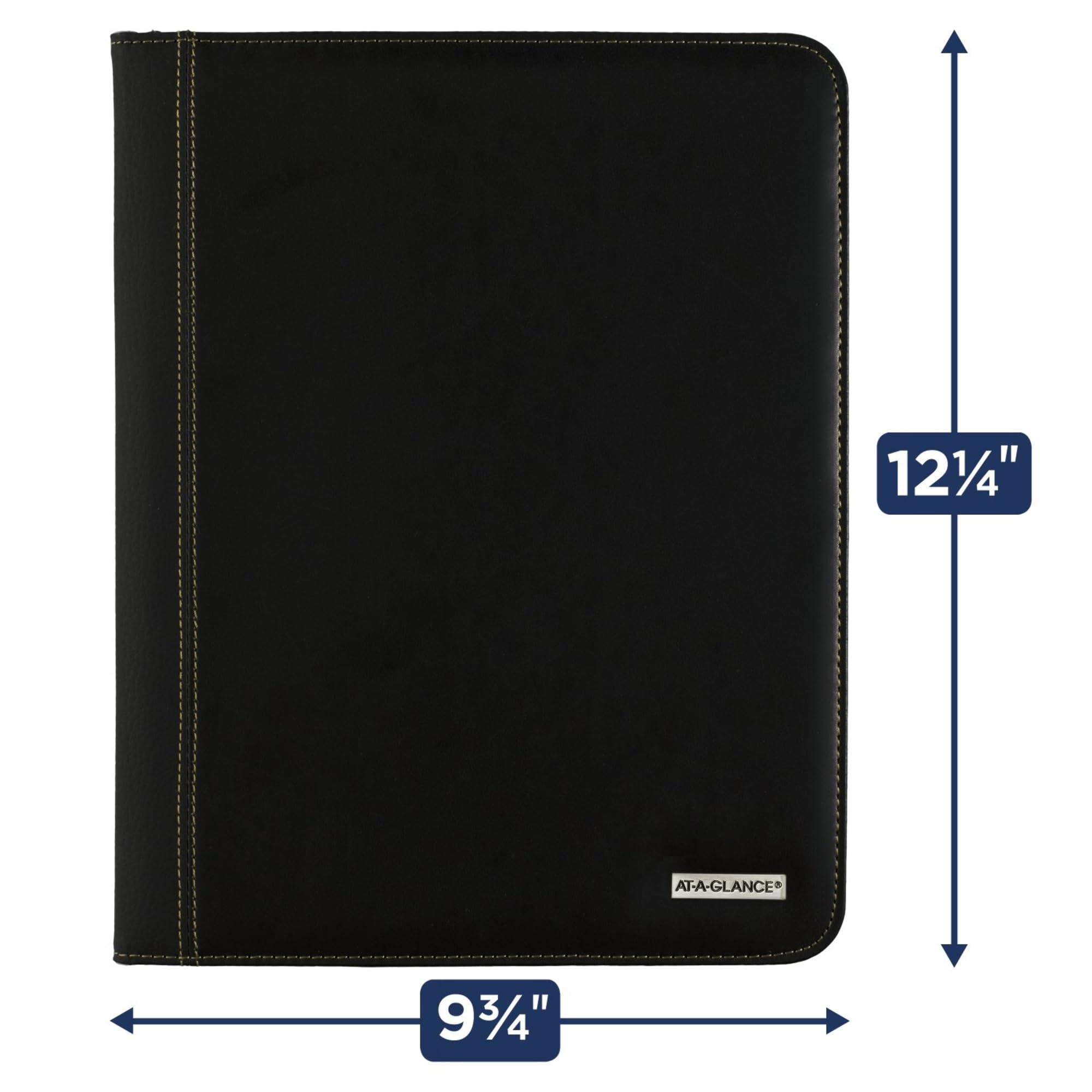 2024-2025 AT-A-GLANCEĀ® Executive 13-Month Monthly Padfolio, 9" x 11", Black, January 2024 to January 2025, 7029005