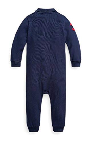 Ralph Lauren Baby Boy Cotton Mesh Polo Coverall Big Pony (24 Months, Cruise Navy)