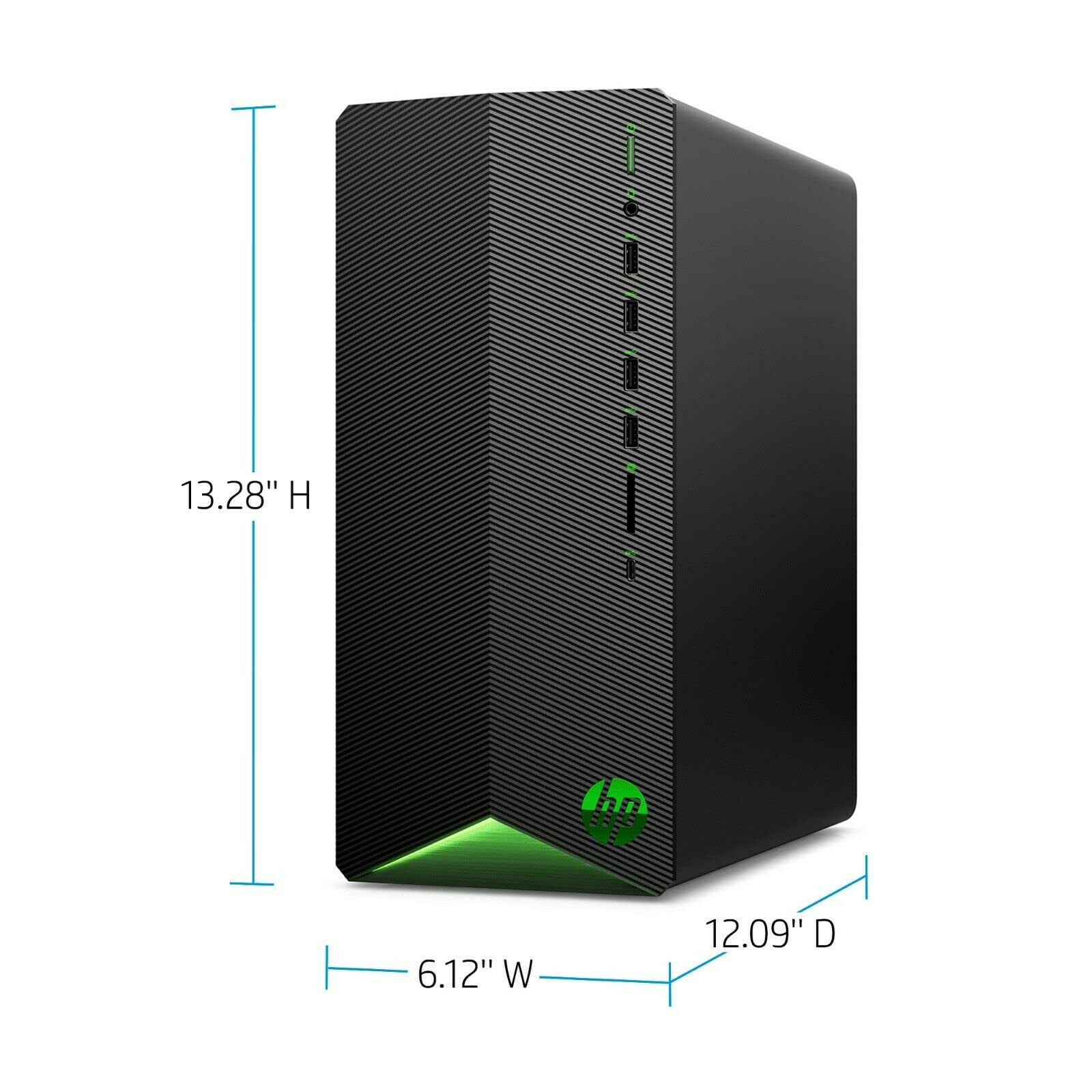 2022 Newest HP Pavilion Gaming Desktop Computer, AMD 6-Core Ryzen 5 5600G Processor(Beat i7-10700K), AMD Radeon RX 5500, 16GB RAM, 1TB PCIe NVMe SSD, Mouse and Keyboard, Win 10 Home + Accessories