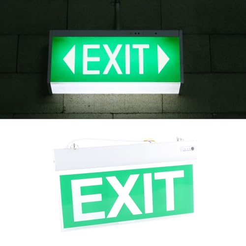 3W LED Emergency Exit Sign Light Acrylic Safety Indicator Lamp 12 LEDs Egress Light Command