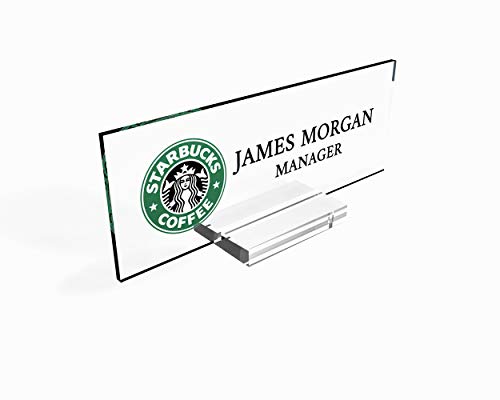 Personalized nameplate Desk Decor Office Unique Gift Custom Logo tech Desk Custom Name Plate for him and her Occasion Gift (8"x2.5")
