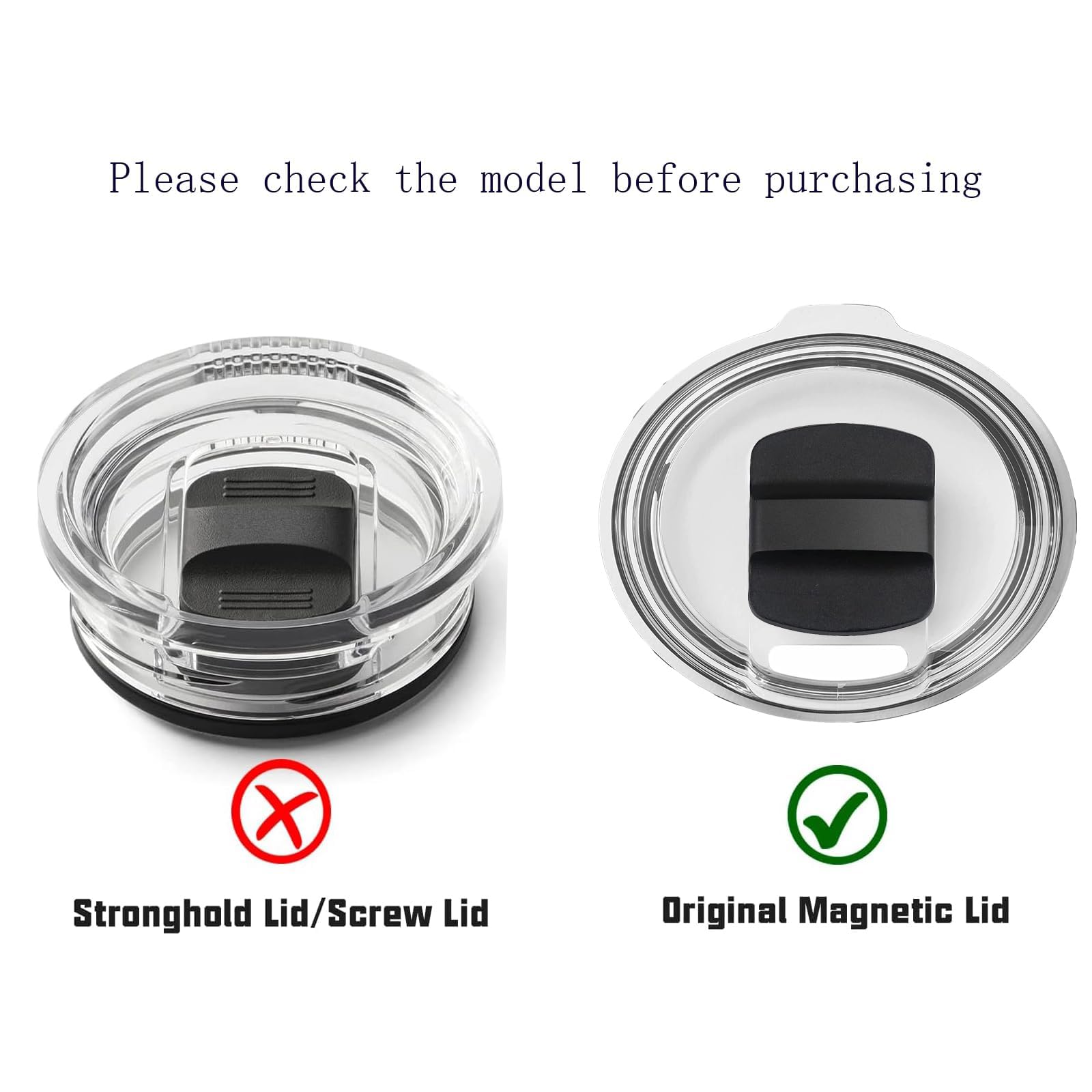 2024 New Upgrade Magnetic Slider Block Replacement, For Yeti Lids 10 oz, 14oz, 16 oz, 20 oz, 26 oz, 30 oz(Black*3)