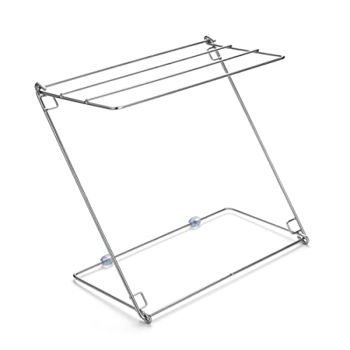 Alipis Folding Drying Rack Dish Kitchen Cleaning Folding Clothes Bathroom Rack Towel Holder Socks Accessories for Laundry Storage Steel Stainless Drying Foldable Racks Cloth