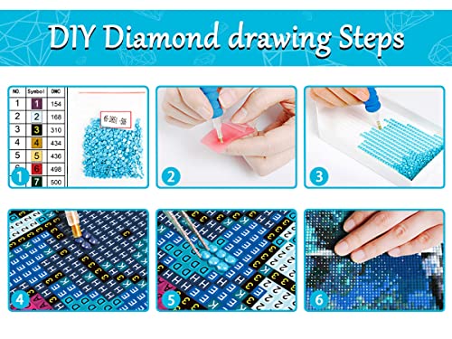 Diamond Painting Kits for Adults, DIY 5D Round Full Drill Art Perfect for Relaxation and Home Wall Decor(Stitch, 12x16inch)
