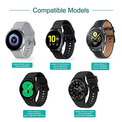 TUSITA [2-Pack] Charger Compatible with Samsung Galaxy Watch 4/4 Classic Watch 3 Active 1 2 SM-R500 SM-R830 SM-R820 SM-R840 SM-R850 - USB Charging Cable 3.3ft 100cm - Smartwatch Accessories
