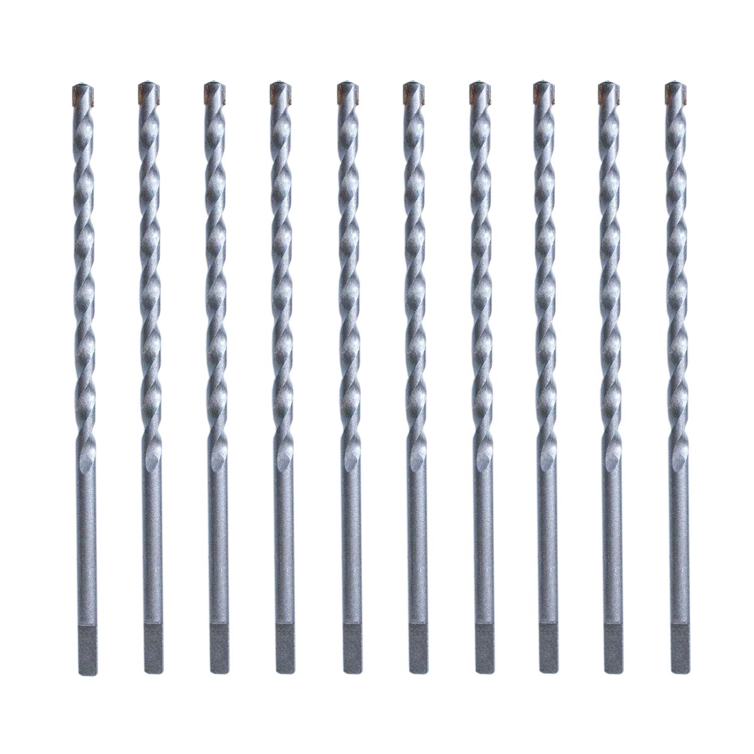 5/32"x3-1/2" 10pcs Carbide Tipped Concrete Masonry Screw Drill Bits
