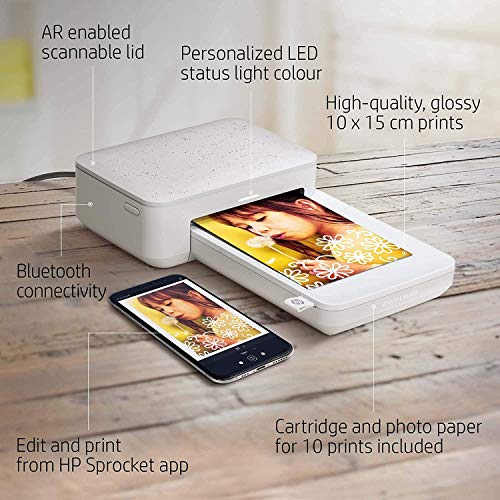 HP Sprocket Studio Photo Printer β Personalize & Print, Water- Resistant 4x6" Pictures (3MP72A)