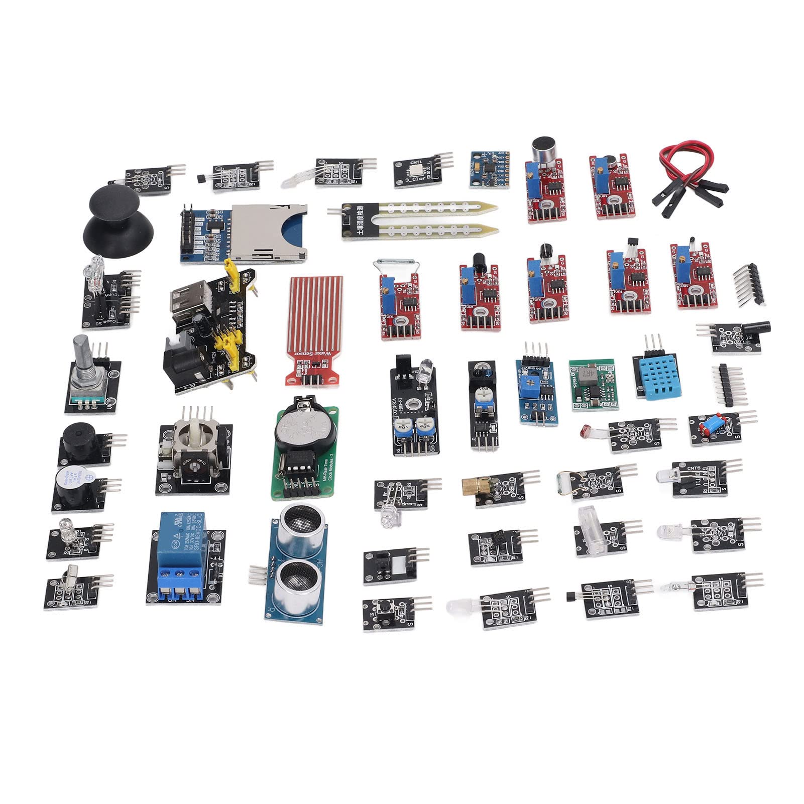 Acogedor 45Pcs Robot Car Kit for Raspberry Pi, Electronic DIY Robot Kit for Teens and Adults, RGB LED, Clock Temp Sensor Modules