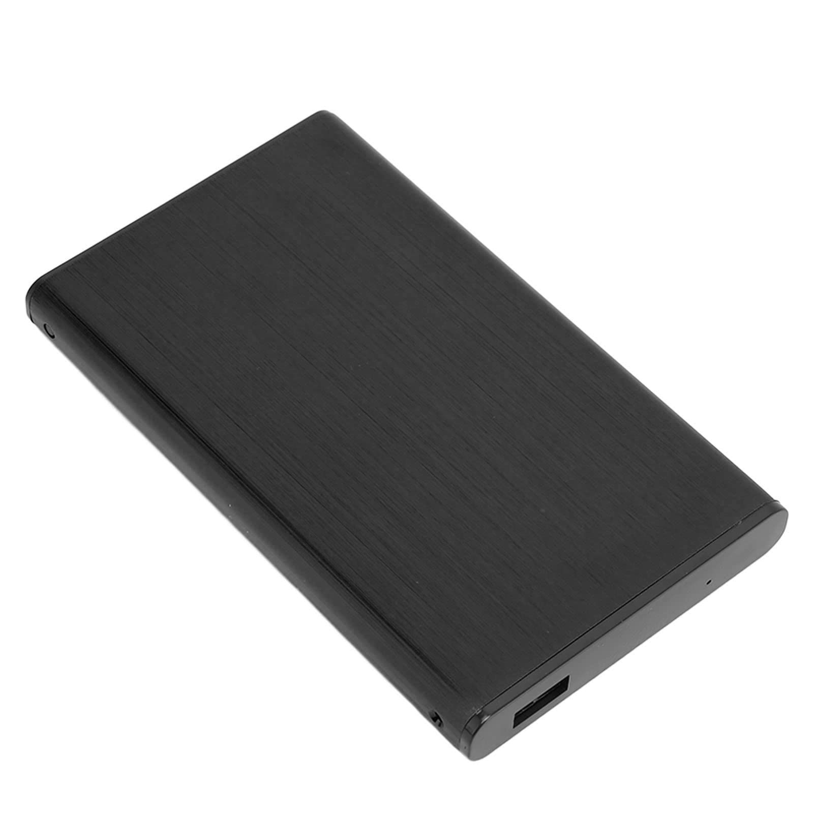 Acogedor USB 3.0 Portable Hard Drive Enclosure 2.5 Inch Aluminum Mobile Hard Drive Enclosure, with LED Status Indicator, Support 2TB Capacity, 6Gbps Transfer Rate (Black)