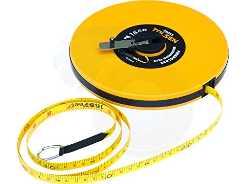 50M 165FT Constriction Imperial Metric Fiberglass Measuring Tape Reel