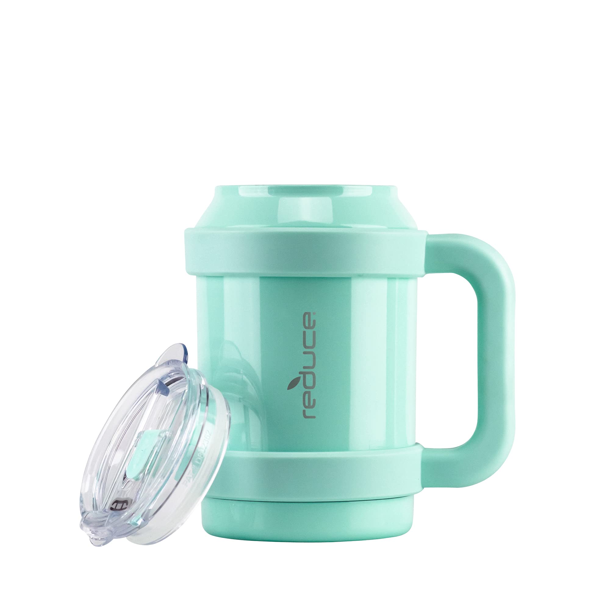 Reduce 32 oz Mug Tumbler, Stainless Steel with Handle - Keeps Drinks Cold up to 30 Hours - Sweat Proof, Dishwasher Safe, BPA Free - Mild Mint, Opaque Gloss