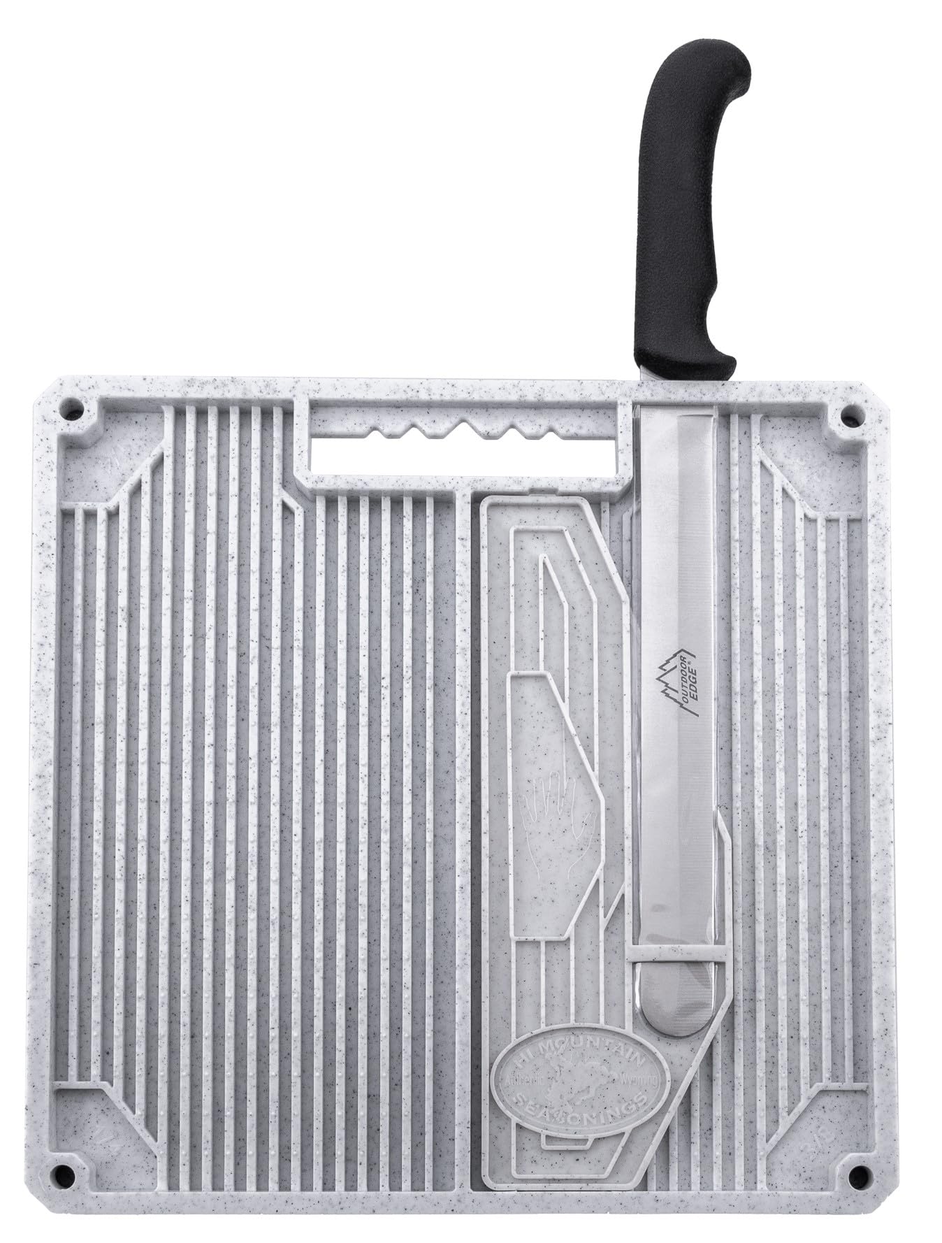 Hi Mountain Jerky Cutting Board & Slicing Knife. Safely Carve Uniform 1/4" and 3/8" Thick Meat Cuts to Make Mouthwatering Homemade Jerky