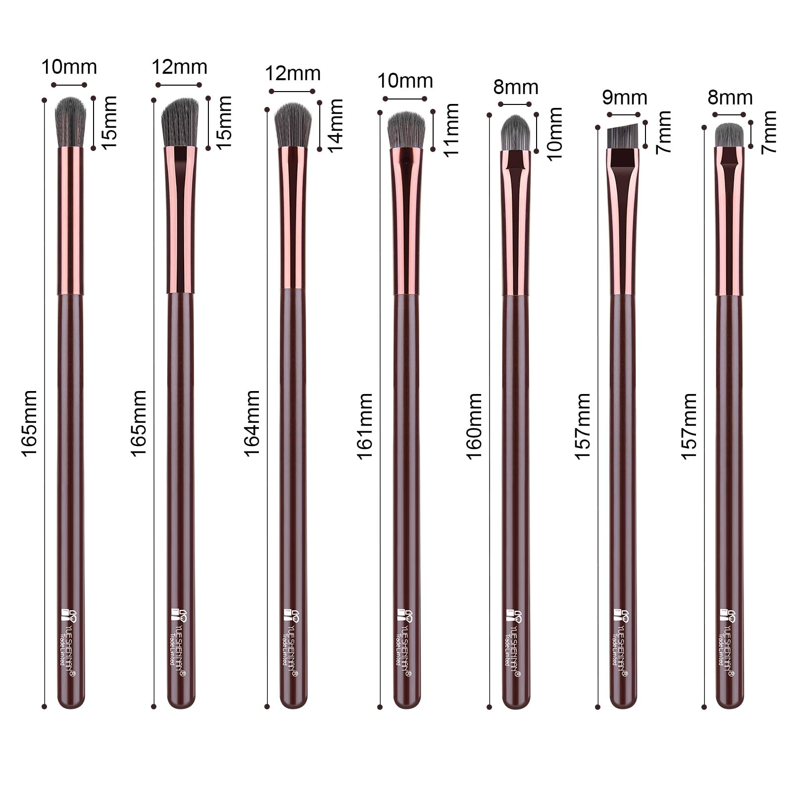 Eye Makeup Brushes Set, Premium 7Pcs Eyeshadow Brush, Professional Eye Brush for shadow lip Angled Eyeliner Eyebrows, Soft Hairs and Wood Handle.