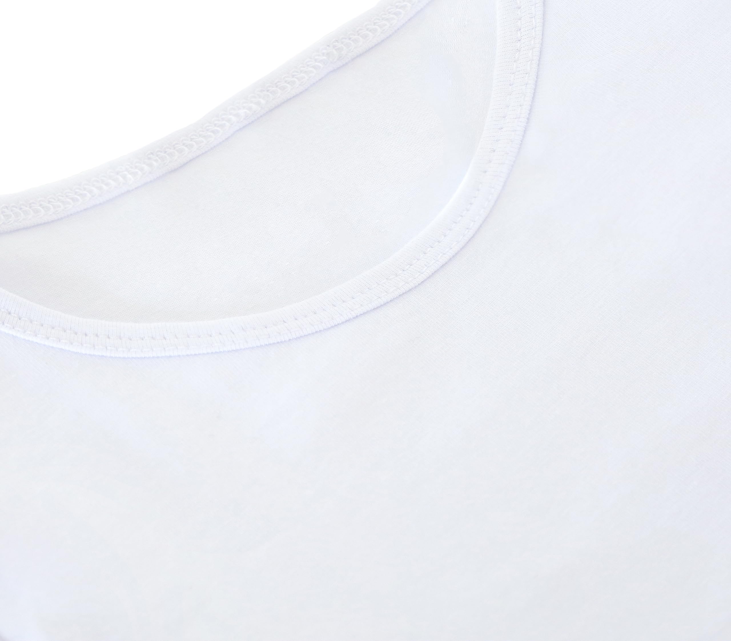 Lilax Baby Girls' Basic T-Shirt Short Sleeve Crewneck Tee 12-18 Months, White