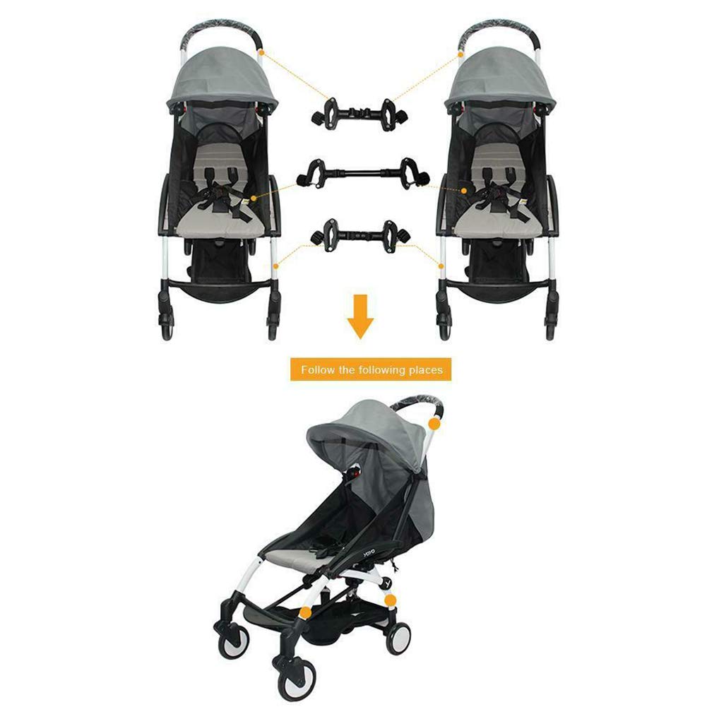 Pushchair Connectors - 3pcs Coupler Bush Portable Safety Pram Twins Stroller Connector Universal Linker