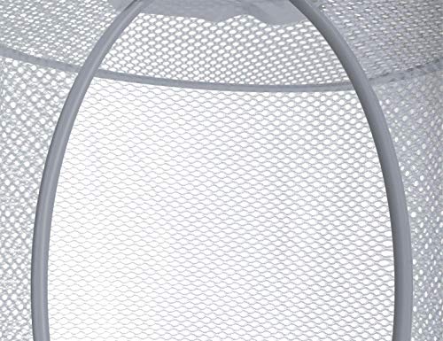 Libeder Mesh Hanging Storage Space Saver Bags Organizer,Foldable Storage Organizer 3/4/5 Compartments Toy Storage Basket for Kids Room Bathroom 2 Sets Grey