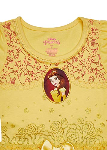 Disney Infant Baby Girl Princesses Belle Cinderella Tutu Dress, Yellow, 24 Months