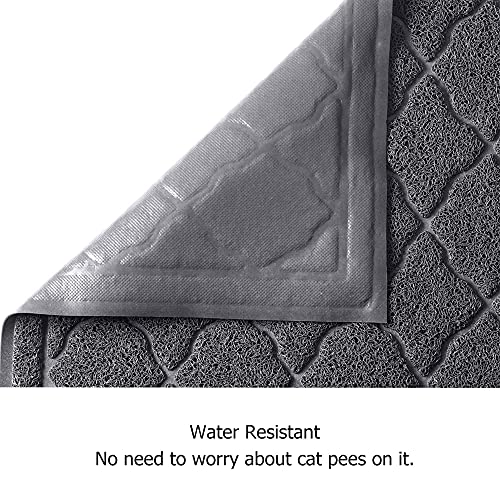 unipaws Cat Litter Trapping Mat, Litter Box Scatter Control Pad, Litter Free Floors and Urine Waterproof, Gentle on Paws, No Phthalate