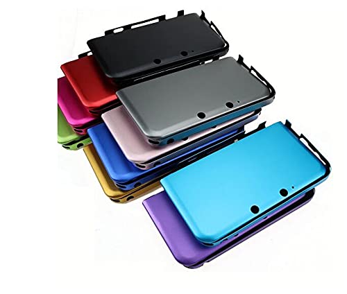 Aluminium Alloy Protective Case Front Back Faceplate Plates Top Cover & Bottom Battery Housing Shell Case Cover for 3DS XL LL Console - Red