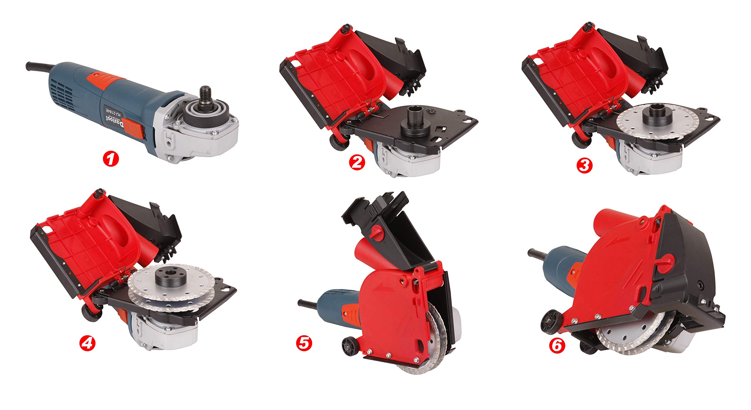 Aidelife Angle Grinder Dust Collection Attachment for Double-Cut Saw,Wall Chaser Dust Shroud 5 inch