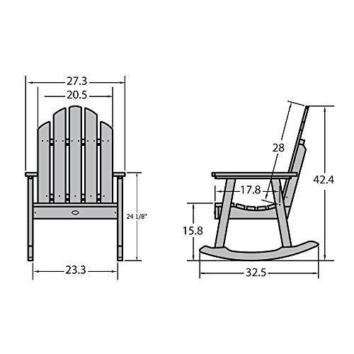 highwood Classic Westport Garden Rocking Chair, Rustic Red