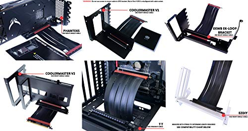 LINKUP - Ultra PCIe 4.0 X16 Riser Cable [RTX4090 RX6950XT x570 B550 Z690 Tested] Shielded High-Speed Vertical Mount Gaming PCI Express Gen4┃Universal 90 Degree Socket {10cm / 3.9"} 3.0 Gen3 Compatible