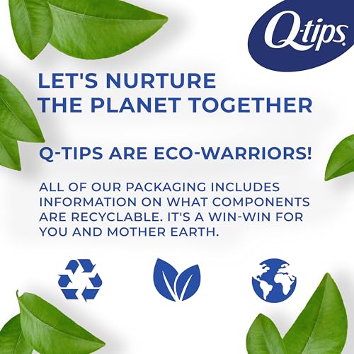 Q-tips Antimicrobial Swabs for Cleaning are Made with 100 Percent Cotton, 300 Count, Pack of 12