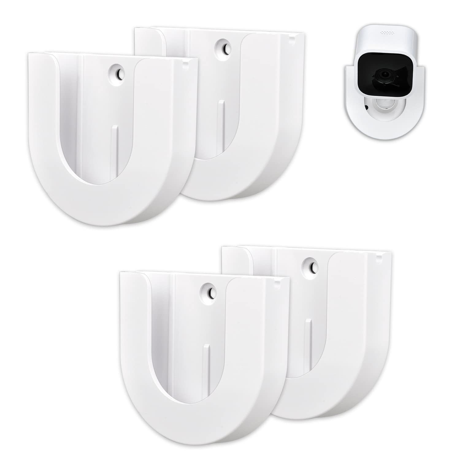 4pack Blink Mini Camera Wall Mount , Strong Adhesive Wall Mount for Blink Mini Indoor Camera, No Drilling or Screw Secured Fixed,Easy to Install