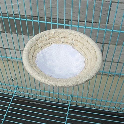 SONYANG Handmade Cotton Rope Bird Breeding Nest Bed for Budgie Parakeet Cockatiel Parakeet Conure Canary Finch Lovebird and Small Parrot Cage Hatching Nesting Box