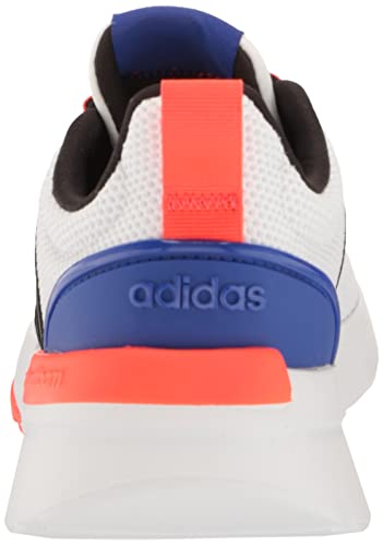 adidas Baby Racer TR21 Running Shoe, White/Black/Lucid Blue, 6 US Unisex Infant